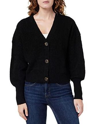Vero Moda Vero Moda Femme Cardigan Vmlea Ls V-neck Cuff Cardigan Noos, Noir, L