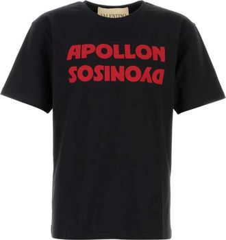 Valentino Garavani Homme, Tops, Noir, Taille: S Cotton T-Shirt