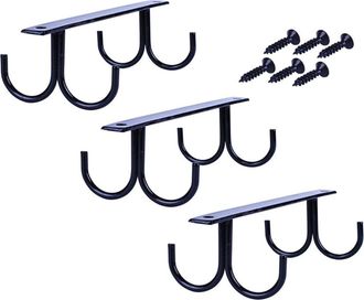 Aboofan 3 St&uuml;ck Wein Glashalter aus Robustem Eisen Praktisches H&auml;nge Regal f&uuml;r Weingl&auml;ser und Kaffeetassen Platzsparendes Aufbewahrungssystem f&uuml;r K&uuml;che Bar Ho