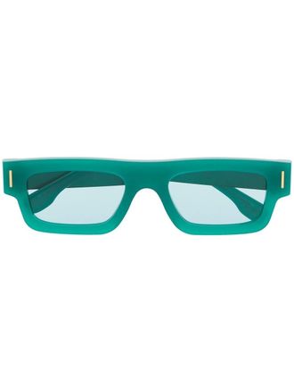 Retro Superfuture Eckige Colpo Sonnenbrille - Gr&uuml;n