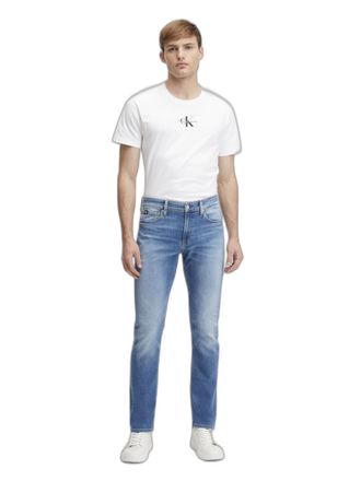 Calvin Klein Jeans Calvin Klein Herren T-Shirt Kurzarm Core Institutional Logo Slim Tee Rundhalsausschnitt, Weiß (Bright White), XL