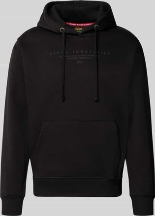 Alpha Industries Relaxed Fit Hoodie aus Baumwoll-Mix mit Label-Detail