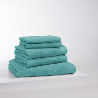 s.Oliver 5 TLG Handtuch Set - 100% Baumwolle, 600 g/m², weich & angenehm, 2X Gästehandtücher + 2X Handtücher + 1x Duschtuch türkis