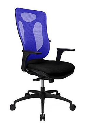 Topstar Topstar Net Pro 100 inklusive höhenverstellbaren Armlehnen Bürostuhl, Stoff, schwarz / dunkelblau, 59 x 56 x 120 cm