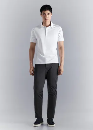 Mango Polo comfort extensible &agrave; boutons blanc - Homme - XXL - MANGO MAN