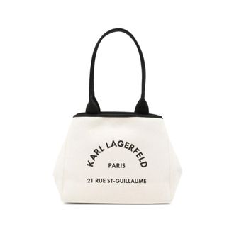 Karl Lagerfeld Femme, Sacs, Beige, Taille: ONE Size Convertible Trapeze Tote