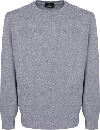 Dell'Oglio Homme, Pulls, Gris, Taille: 3XL Pull Classique &agrave; Manches Longues
