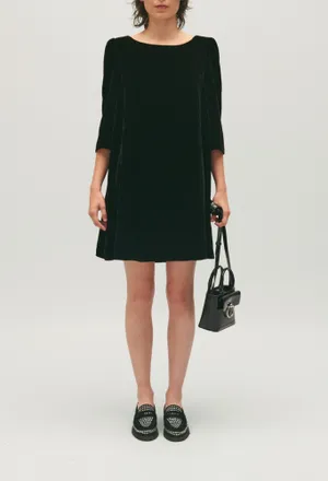 Claudie Pierlot Robe courte Rififi velours noir