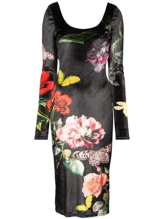 Alice & Olivia Delora Midikleid - Schwarz