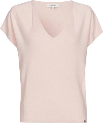 Marie M&eacute;ro Femme, Pulls, Rose, Taille: 48 FR Top &agrave; col V large