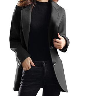 Generic Veste Femme Chic et Elegant mi Saison - Femmes Hiver Manteau col &agrave; Manches Longues rembourr&eacute; en Cuir Veste Vintage &eacute;paissir Manteau en Peau de Mouton 