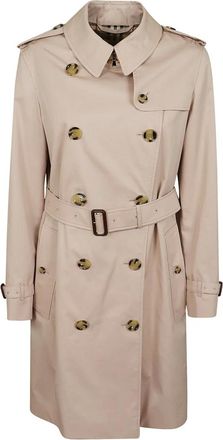 Burberry Kensington Mid Su - Femme - Manteaux - Rose - Taille: 36 FR