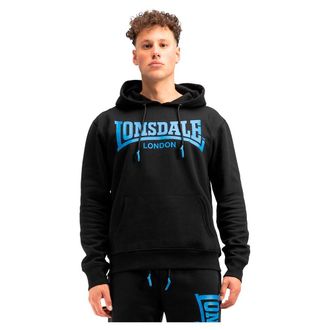 Lonsdale Herren Kapuzensweatshirt Normale Passform Chatsworth Black/Blue 3XL