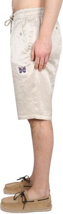 Needles Drawstring Elastic Waist Bermuda Shorts - Beige