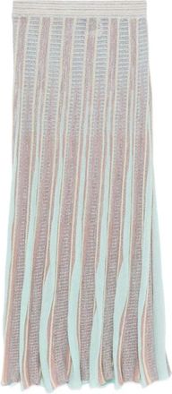 Forte_Forte Femme, Jupes, Gris, Taille: 40 FR Striped Midi Skirt