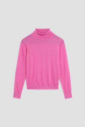 Gerard Darel Pull &agrave; col roul&eacute; en laine m&eacute;rinos - ROSAIRE - Rose