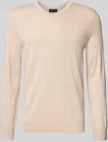 Christian Berg Strickpullover aus Merino-Mix mit V-Ausschnitt