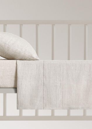 Mango Drap plat berceau lin lavé ajouré beige - Home - 100x150cm - MANGO HOME