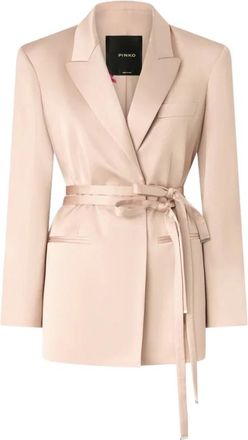 Pinko Pinko, Femme, Vestes, Beige, Taille: 34 FR Rapa Satin Jacket