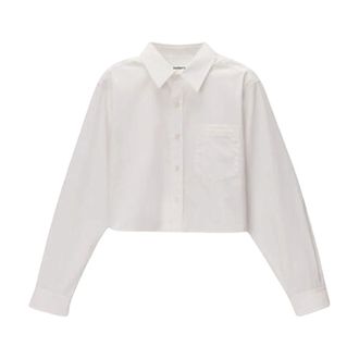 Alexander Wang Cropped Shirt - - Blouses & Shirts - Damen - Wei&szlig; - 2XS