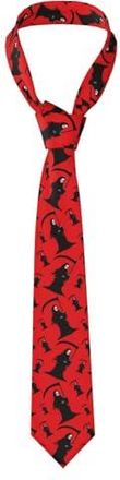 Generic Cravate Faux De La Mort Noire Et Du Faucheur Rouge &Eacute;l&eacute;gant Necktie Classique Cravate DAffaires Pour Affaires F&ecirc;te Accessoires
