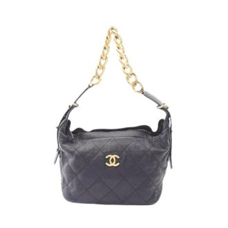Chanel Pre-owned Matelasse Schultertasche aus Lammleder - - Pre-owned - Damen - Blau - ONE SIZE