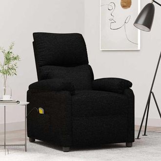 vidaXL Fauteuil de massage Noir Tissu Vidaxl