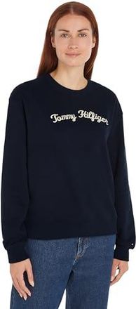 Tommy Hilfiger Sweat Femme Regular sans Capuche, Bleu (Desert Sky), XS