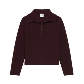 Courr&egrave;ges Damen, Strickwaren, Rot, LGr&ouml;&szlig;e