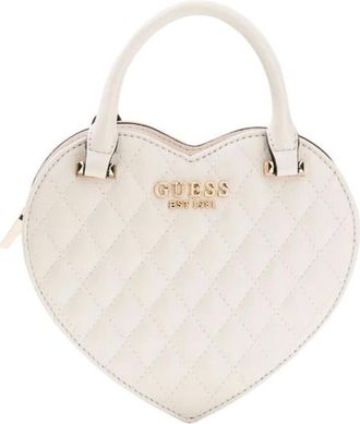 Guess Femme, Sacs, Blanc, Taille: ONE Size Atabey Heart Crossbody