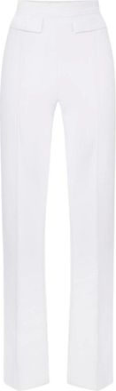 Elisabetta Franchi Femme, Pantalons, Blanc, Taille: 40 FR Pantalon en Cr&ecirc;pe Stretch Double &Eacute;paisseur