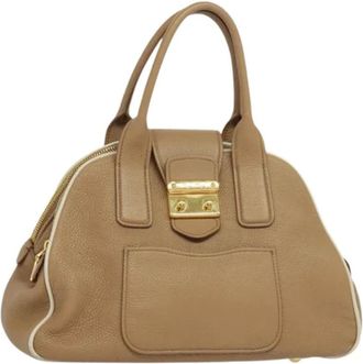 Miu Miu Pre-owned Cuir sacs-main - Femme - Pre-owned - Brun - Taille: ONE Size