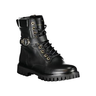 Tommy Hilfiger Lace-Up Lug Sole Boot - Black