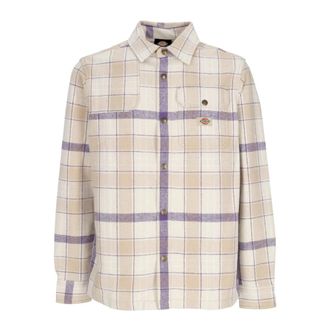 Dickies Beiges Flanellhemd Mit Langen &Auml;rmeln - - Shirts - Herren - Beige - S