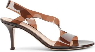 Gianvito Rossi Femme, Chaussures, Brun, Taille: 38 1/2 EU Sandales Metropolis en PVC