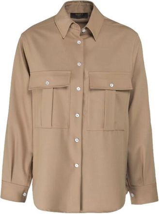 Moorer Femme, Blouses et Chemises, Beige, Taille: 38 FR Zoia