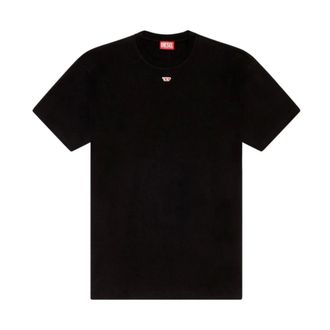Diesel Homme, Tops, Noir, Taille: S T-Shirt Basique Logo Brodé