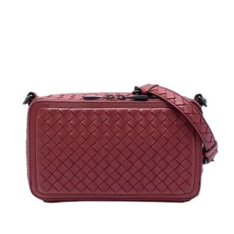 Bottega Veneta Sac bandouli&egrave;re Pre-owned en cuir nappa tress&eacute; - Femme - Pre-owned - Rouge - Taille: ONE Size