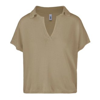 Bomboogie Femme, Pulls, Beige, Taille: 42 FR Linen Polo