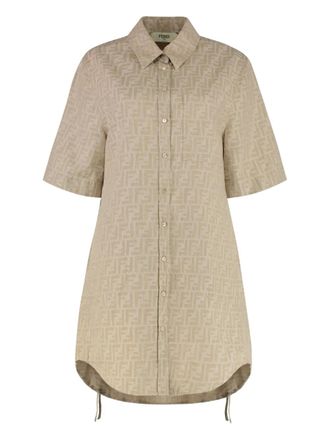Fendi robe à motif ff - Tons neutres