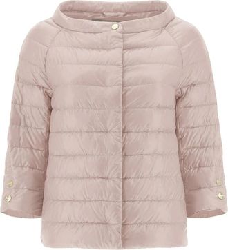Herno Femme, Vestes, Rose, Taille: 44 FR Cleofe Cropped Sleeve Jacket