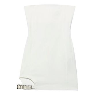 GCDS Logo-Plaketten-Minikleid - - Dresses - Damen - Wei&szlig; - XS