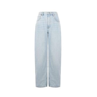 Alexander Wang Jeans mit weitem Bein und Reißverschlussschlitz hinten in Blau