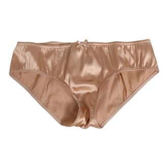 Dolce & Gabbana Seiden-Satin-Slip mit floraler Spitze - - Underwear - Damen - Beige - S
