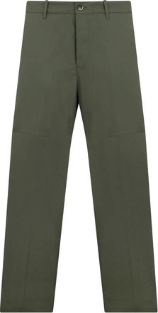 Nine In The Morning Homme, Pantalons, Vert, Taille: M Pantalon Droit en Coton