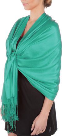 Sakkas Silky Feste weiche Pashmina Schal Wrap Stole - Jade Green
