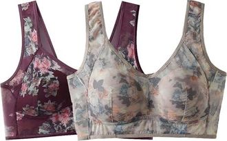 Generic Dentelle forte force de soutien pour femme, bretelles r&eacute;glables, couverture compl&egrave;te, soutien-gorge confortable sans armature, soutien-gorge sans arma