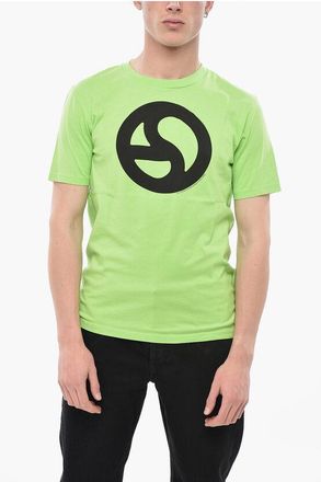 Acne Studios Cotton-Blend Crewneck T-Shirt With Front Logo size Xl