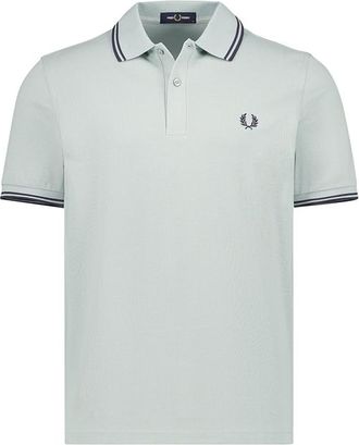 Fred Perry Herren Polo-Shirt gr&uuml;n Baumwoll-Piqu&eacute;