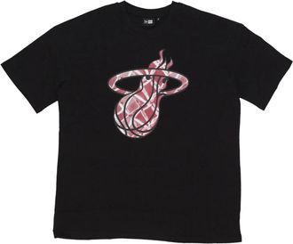 New Era Miami Heat Logo Tee Schwarz/Rot - - Sport - Herren - Schwarzk - XL